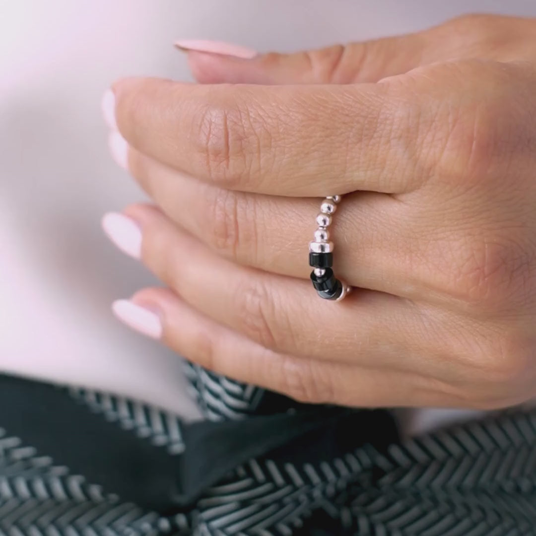 Be Poised Ring - Black Velvet - Women's ring in Sterling Silver or 14kt ...